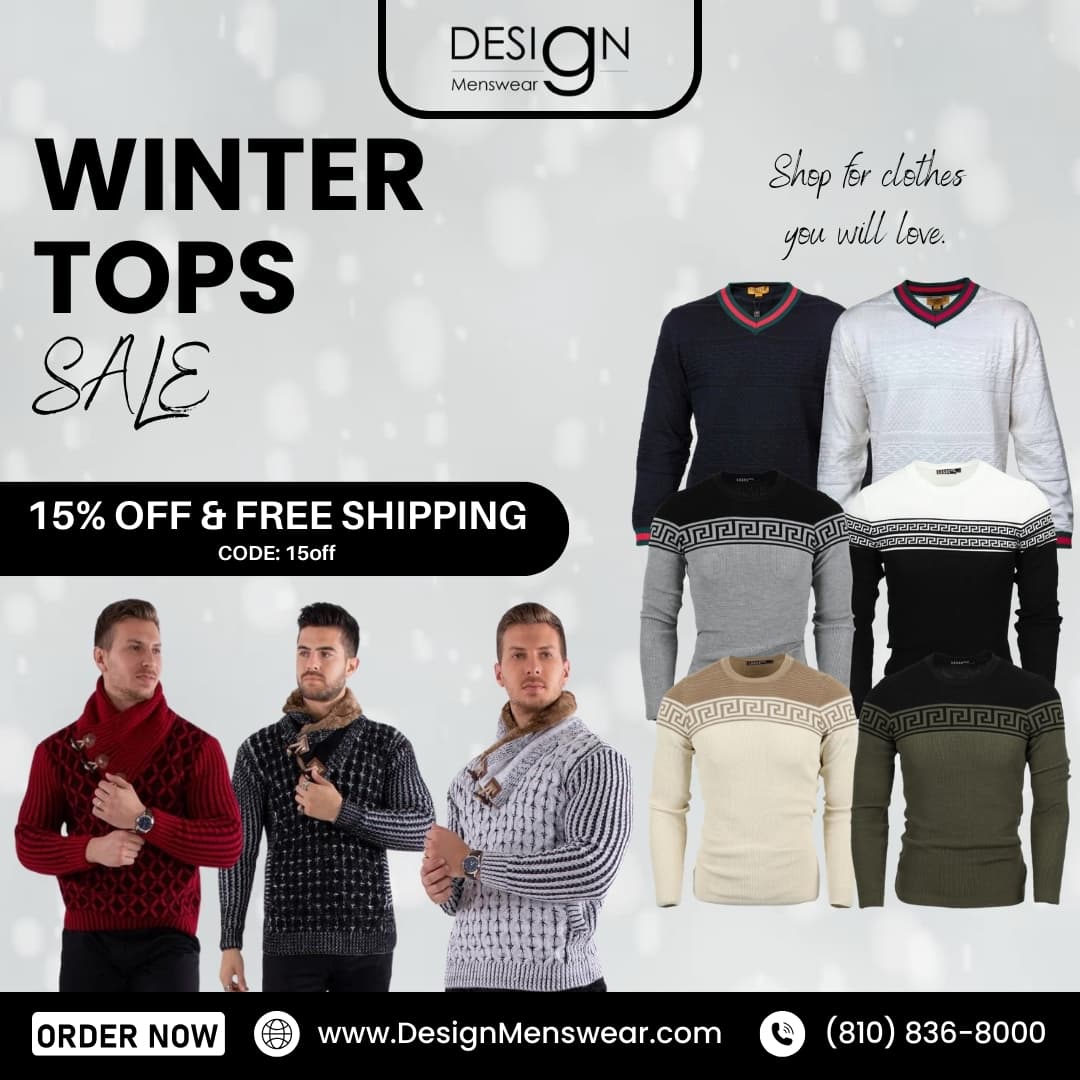 Save 15% on Stylish Winter Tops – DESIGN MENSWEAR