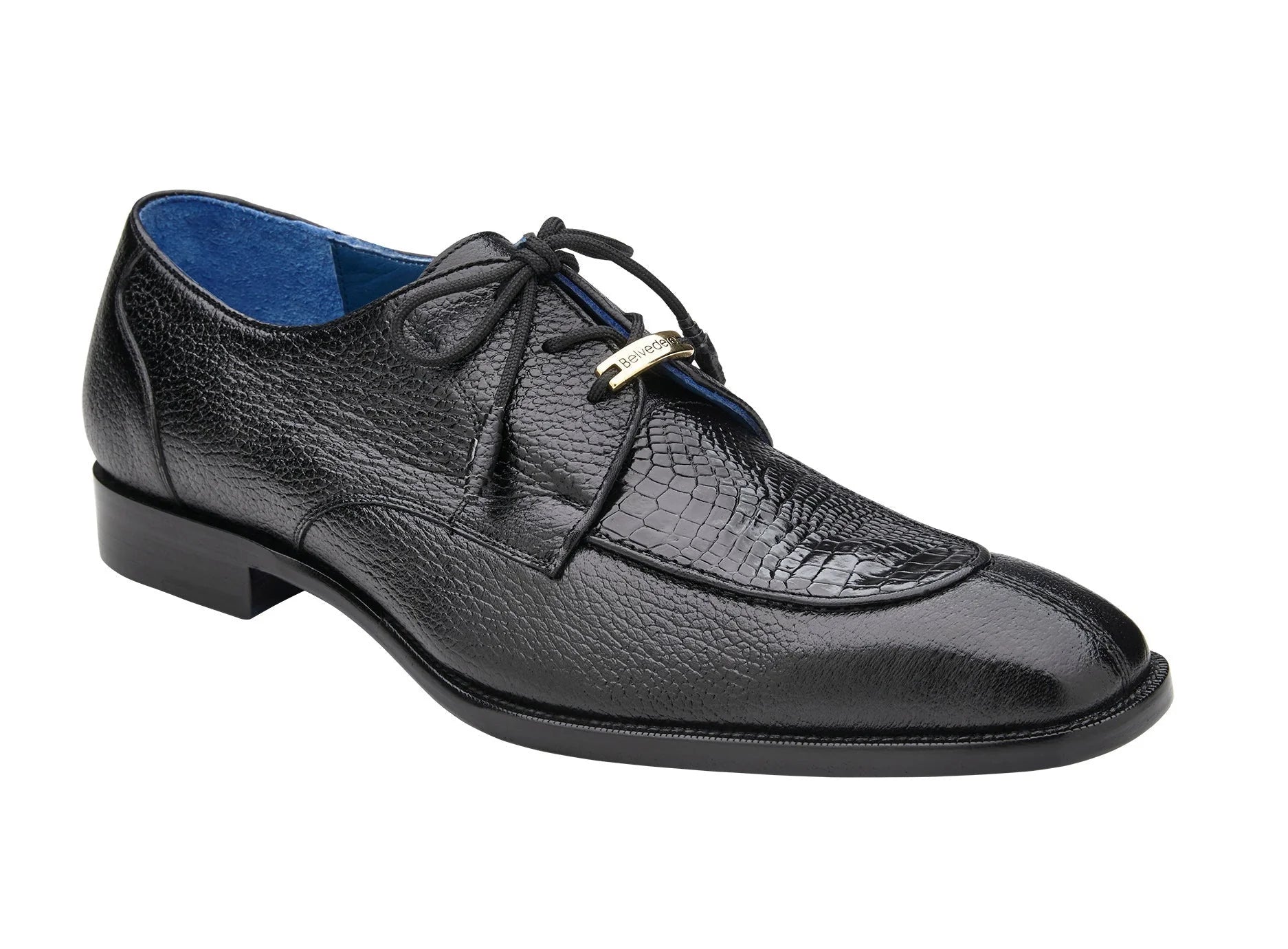 Belvedere Men's Lace-Up Shoes Moc-Toe Primo Black-R83 – DESIGN MENSWEAR