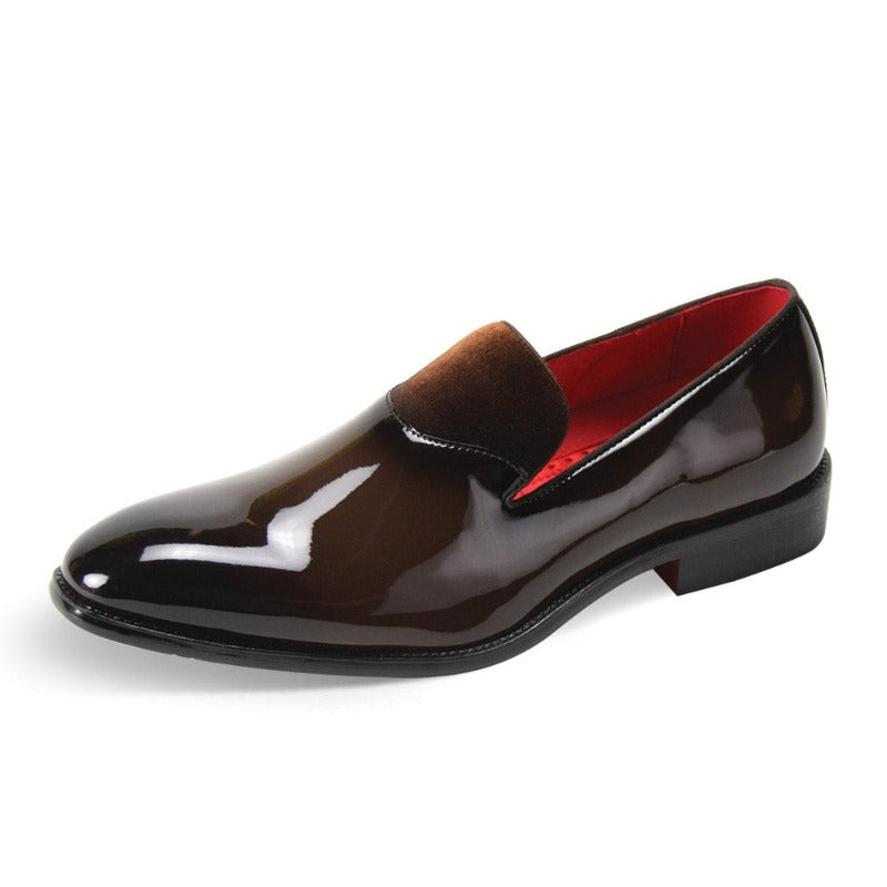 Globe Footwear Men's Brown Tuxedo Smokers Patent Leather Shoe – DESIGN ...