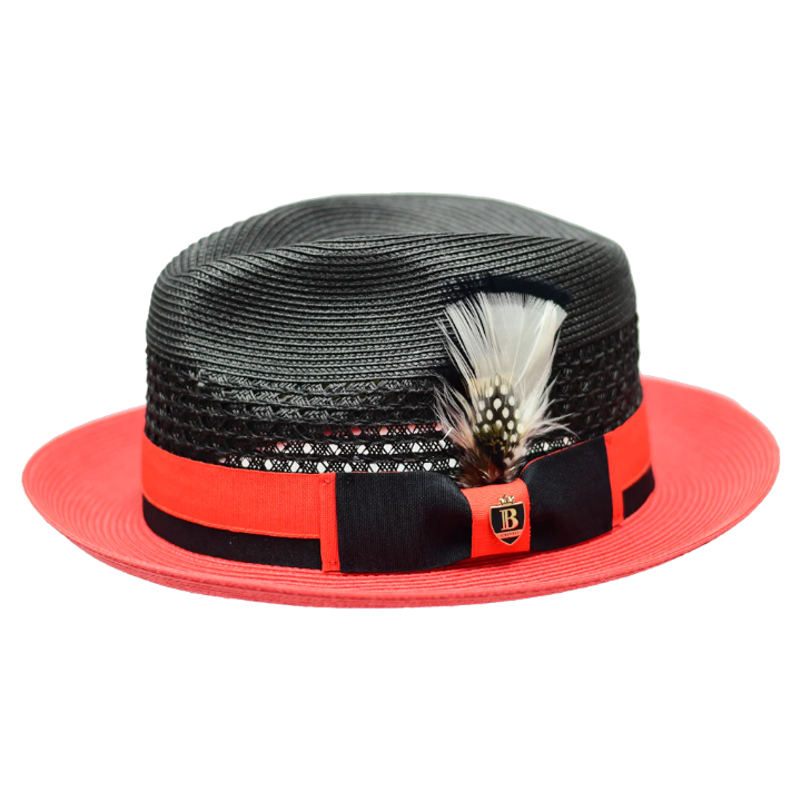 Bruno Capelo Black and Red Men's Straw hat Belvedere Fashion Design ...
