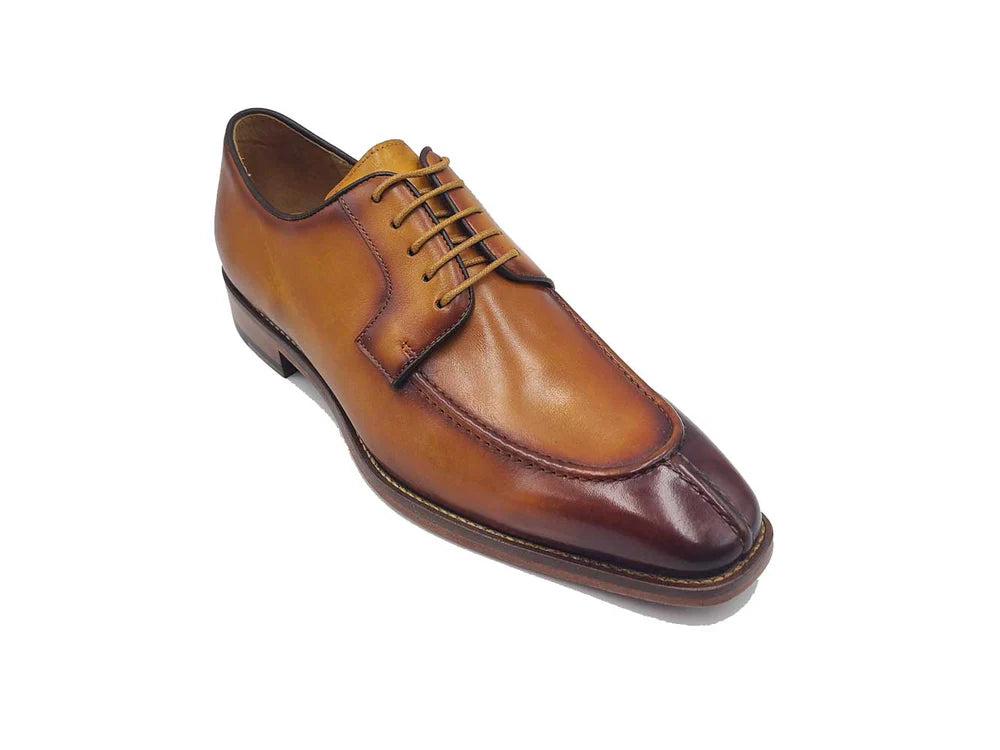 Carrucci Men's Cognac Dress Shoes Moc Toe Oxford in Leather Sole-KL903 ...