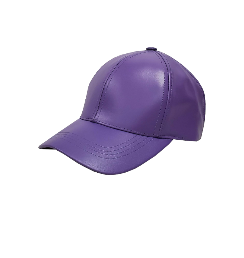 Purple Men's Genuine Leather Adjustable Baseball Cap – DESIGN MENSWEAR