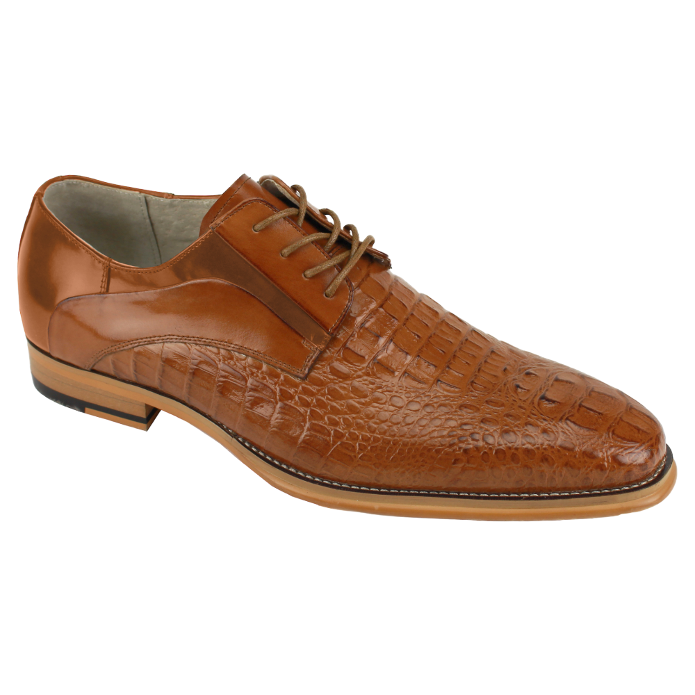 Cognac men's lace-up shoes genuine leather – DESIGN MENSWEAR