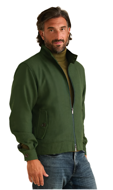 Olive Men's INSERCH Herringbone Full Zipper Sport Jacket Style No: JS2 ...
