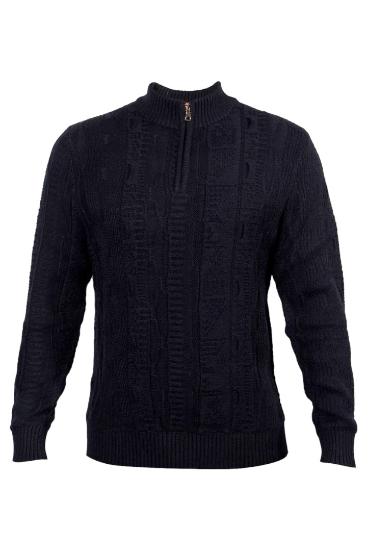 Prestige Black Men's Zip-Up Sweaters Style No: PD-296 – DESIGN MENSWEAR
