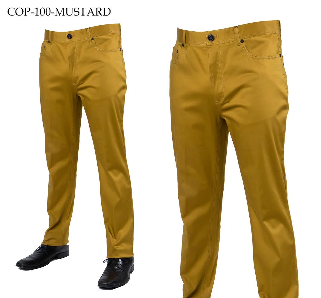 Men's mustard jeans Prestige original classic fit jeans for men ...