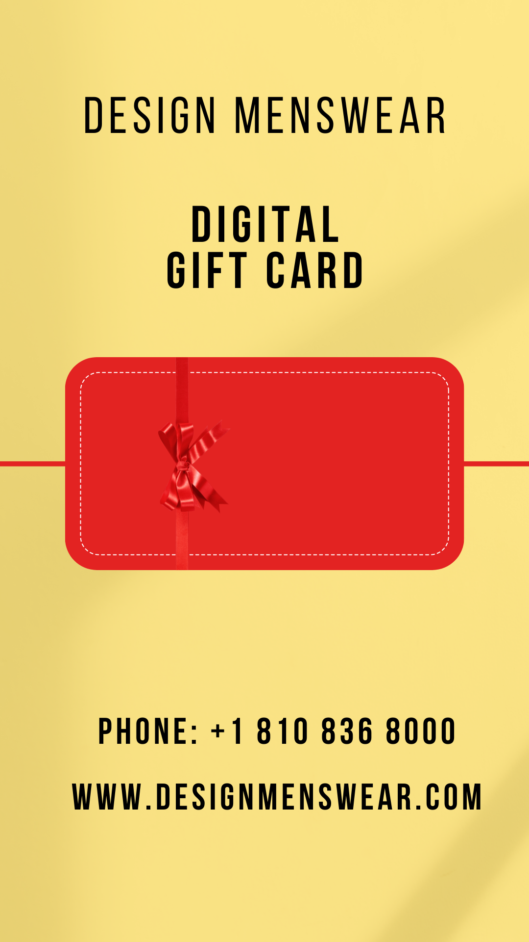 DIGITAL GIFT CARD – DESIGN MENSWEAR