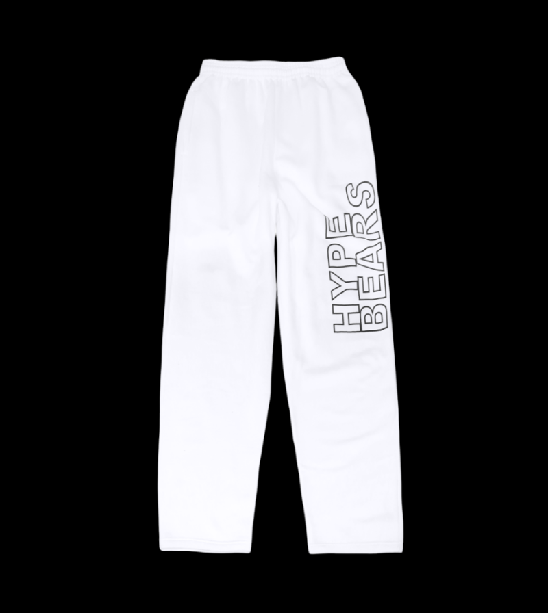 White Men's Sweatpants Cargo open Bottom with 2 Pockets 100% cottons ...