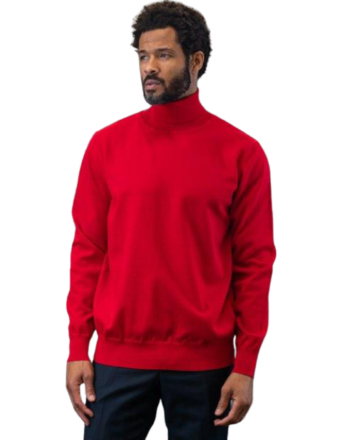 Men's Red Turtleneck Sweaters Light Blend Regular-Fit – DESIGN MENSWEAR