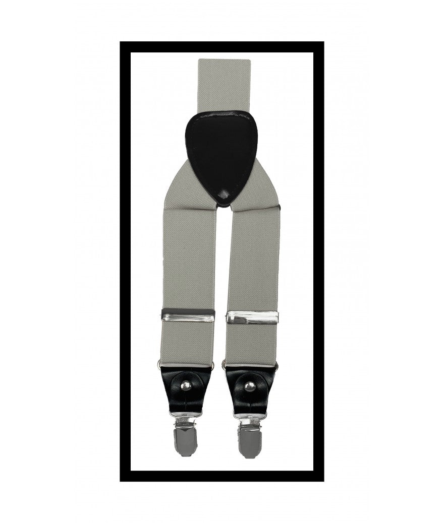 Gray Men's clip on Suspenders – DESIGN MENSWEAR